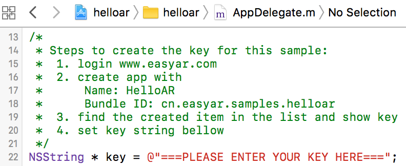 Compile and Run EasyAR iOS Samples — EasyAR Sense 4.7.0.11789-f6aa7e9dc documentation